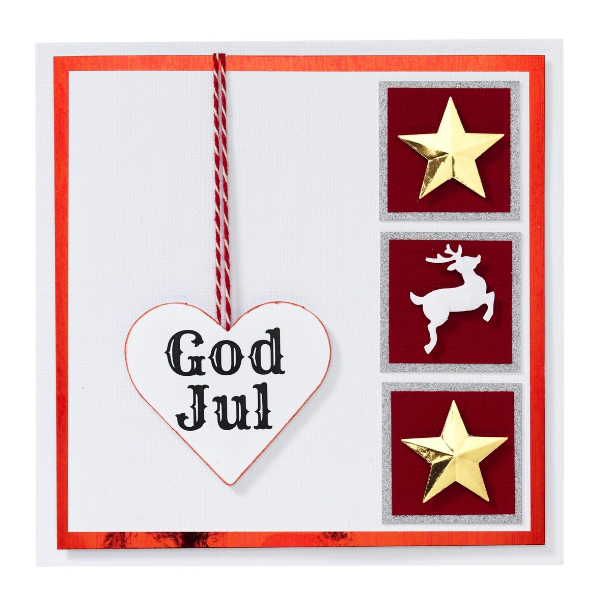 Stilrent julkort med 3D-dekor