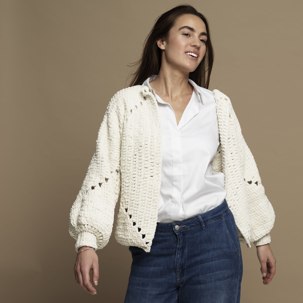 Virka en sammetslen kofta