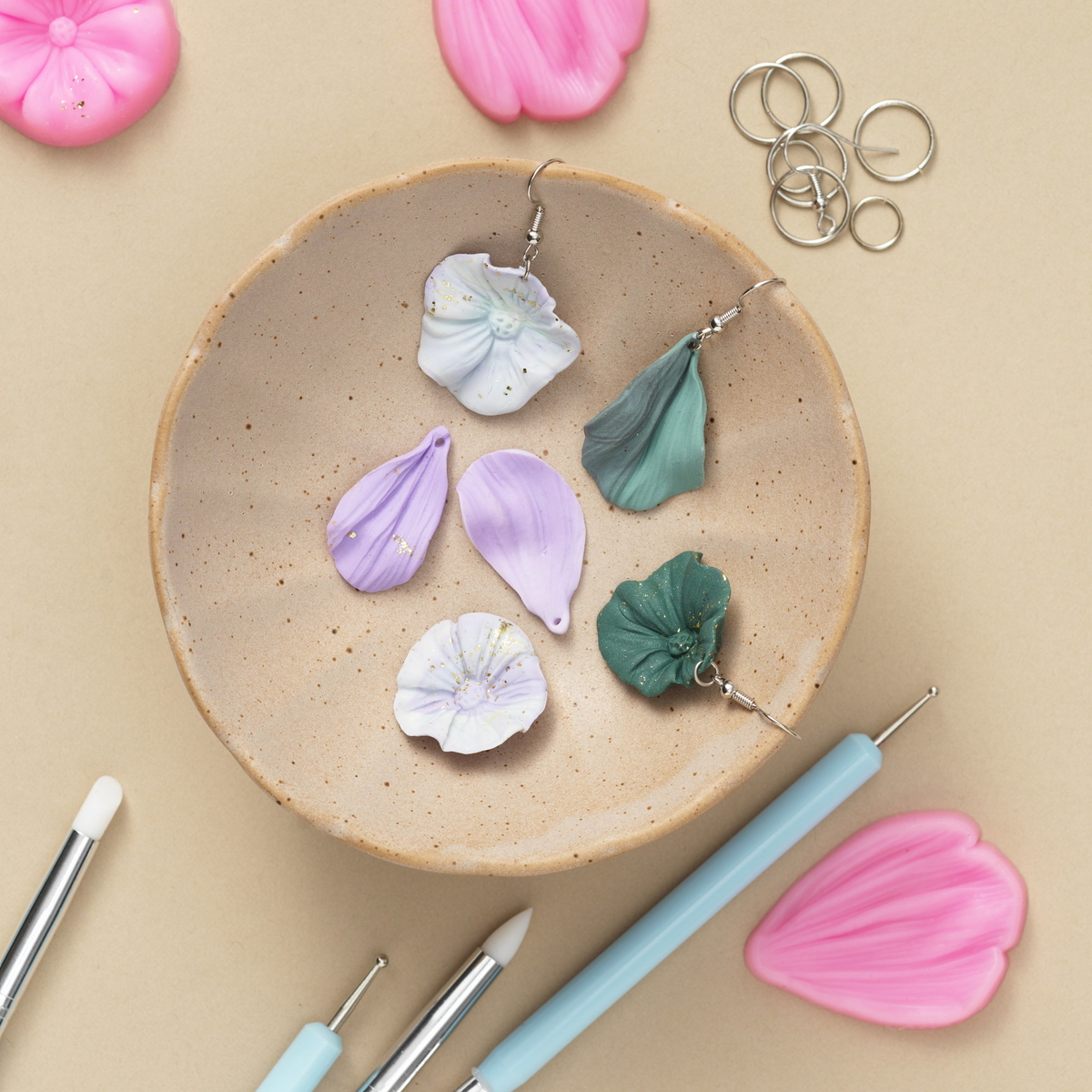 Øreringe med Fimo-ler